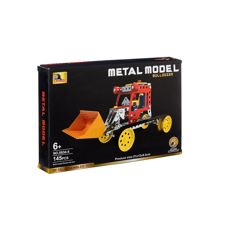 Mecano Metal Model Construcción Metálico Bulldozer 145 pcs