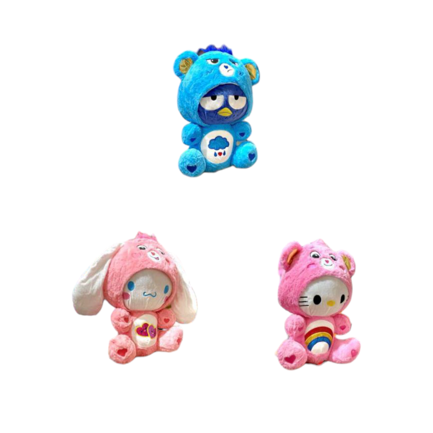 Set de 3 Peluches Disfrazados 40cm